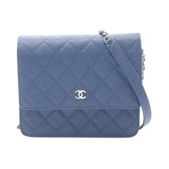 Chanel Pre-owned Matelasse Chain Wallet Umh&auml;ngetasche - - Pre-owned - Damen - Blau - ONE SIZE