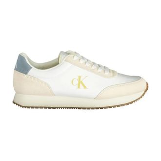 Calvin Klein Homme, Chaussures, Blanc, Taille: 45 EU Baskets en Polyester Blanc
