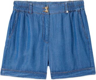 Oltre Femme, Shorts, Bleu, Taille: 44 FR Shorts en Tencel effet denim