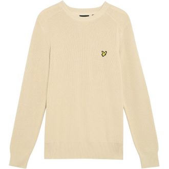 Lyle & Scott Pullover f&uuml;r Herren, gerippt, Raglan&auml;rmel (Grau-Taupe)