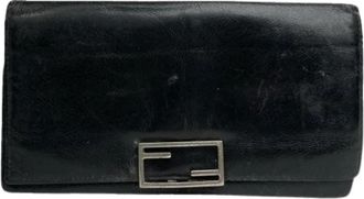 Fendi Porte-cartes didentit&eacute; Baguette Pre-owned - Femme - Pre-owned - Noir - Taille: ONE Size