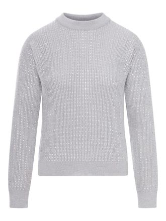 Golden Goose pull &agrave; d&eacute;tails de cristaux - Gris
