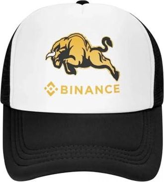 Generic Casquette personnalis&eacute;e Binance Coin (cryptomonnaie) pour Homme et Femme Ajustable Adulte Style Camionneur Casquette de Baseball BNB Bull Blockchain P