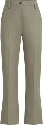 Brunello Cucinelli Kickflare Cigarette Pantalons - Femme - Pantalons - Vert - Taille: 36 FR