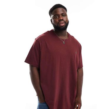 Polo Ralph Lauren Big & Tall - T-shirt &agrave; logo embl&eacute;matique - Bordeaux-Rouge