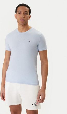 Tommy Jeans T-Shirt DM0DM20363 Himmelblau Slim Fit