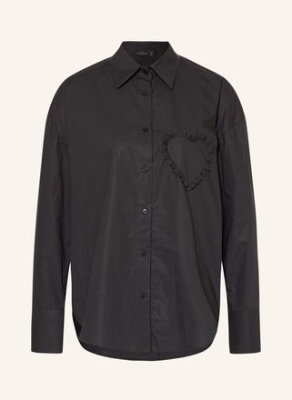 van Laack Van Laack Hemdbluse Vl-Besna-Appl Mit R&uuml;schen schwarz