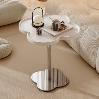 Generic Couchtisch, Tabletttisch, Kleiner St&auml;Nder Mit Edelstahlgestell, 24 Mm Konkave Tischplatte for Handy, Taschent&uuml;Cher, Fernbedienung