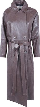 Magda Butrym Femme, Manteaux, Brun, Taille: 36 FR Manteau en cuir