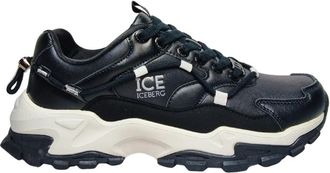 Iceberg Homme, Chaussures, Noir, Taille: 42 EU Baskets Pelle