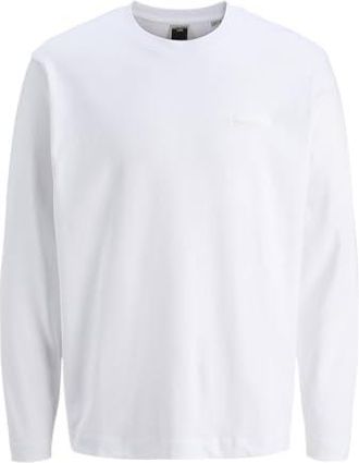 Jack & Jones Jcofusion Interlock Tee Ls Crew Neck, Blanc &eacute;clatant, XXL Hommes