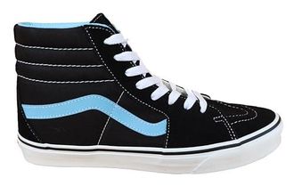 Vans Sk8-Hi Baskets pour homme en cuir et textile Noir, Noir, 44 EU
