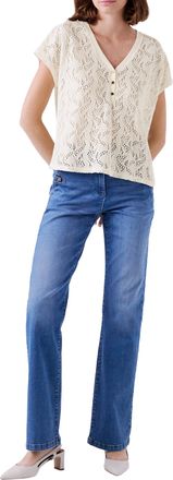 Caroll Damen 242t-tnoe T-Shirt, elfenbeinfarben, Large