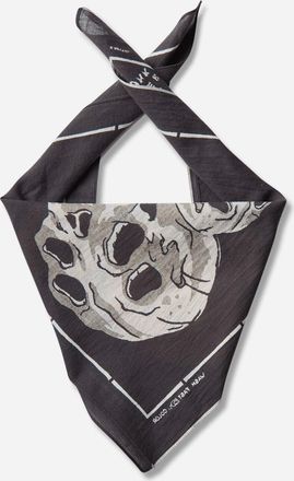 KAPITAL Fastcolor Selvedge Bandana (Rain Skull) Black