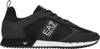 Emporio Armani Emporio Armani Ea7, Homme, Chaussures, Noir, Taille: 41 1/3 EU Mesh Panelled Lace-Up Running Chaussures
