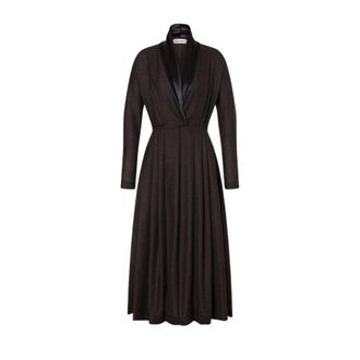 Alberta Ferretti Femme, Robes, Gris, Taille: 38 FR Robe Combin&eacute;e en Laine L&eacute;g&egrave;re