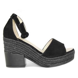 Espadrilles Sandalo Camoscio - - Shoes - Damen - Schwarzk - 36 EU