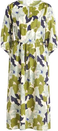 Cartoon Sommerkleid Damen mit Bindeg&uuml;rtel