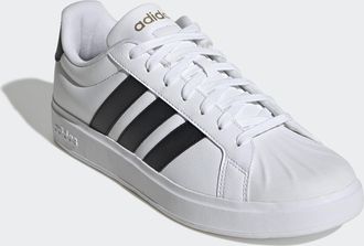 adidas Sneaker ADIDAS SPORTSWEAR STREETTALK, Herren, Gr. 45, cloud wei&szlig;, core schwarz, gold metallic, Synthetik, Schuhe Sneaker, inspiriert vom Design des ad