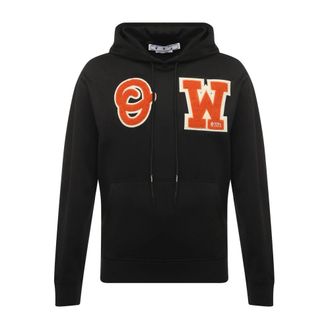 Off-white Schwarzes Sweatshirt mit Kordelzugkapuze - - Sweatshirts & Hoodies - Herren - Schwarzk - L