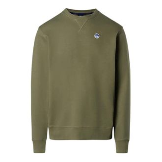 North Sails Baumwoll Logo Sweatshirt Langarm - - Sweatshirts & Hoodies - Herren - Gr&uuml;n - XL