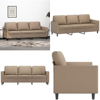 vidaXL Vidaxl - Canapé à 3 places Cappuccino 180 cm Similicuir