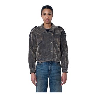 Vaquera Flockierte Jeansjacke - - Jackets - Damen - Braun - S
