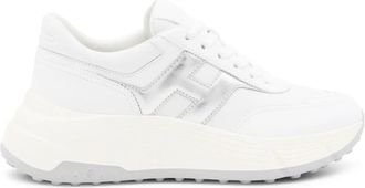 Hogan Low-Top Sneaker - White And Silver Leather Sneakers - Gr. 37,5 (EU) - in Wei&szlig; - f&uuml;r Damen