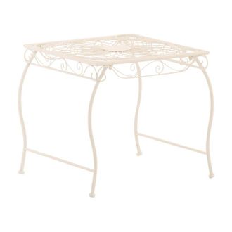 Clp Table robuste des &eacute;l&eacute;ments d&eacute;coratifs &eacute;l&eacute;gants ext&eacute;rieurs en fer diverses couleurs colore : Blanc