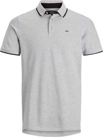 Jack & Jones Jack & Jones Herren Slim Fit Polo Shirt JJEPAULOS Uni Sommer Hemd Kragen Kurz Arm Basic Pique Cotton, Farben:Grau-2, Gr&ouml;&szlig;e:XXL