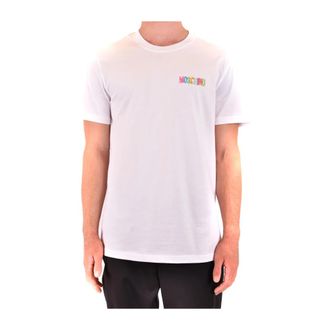 Moschino Multicolour Logo T-Shirt - - Tops - Herren - Wei&szlig; - XL