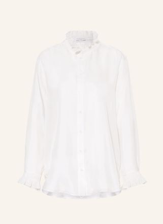 Sandro Sandro Seidenbluse Mit R&uuml;schen weiss