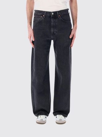 Levi's Jean droit en denim de coton &agrave; effet us&eacute;