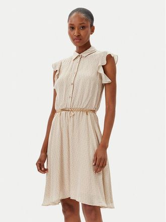 Fracomina Kleid f&uuml;r den Alltag FR25SD1011W774J7 Beige Regular Fit