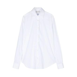 Mazzarelli Femme, Blouses et Chemises, Blanc, Taille: 44 FR Chemise Blanche en Popeline de Coton