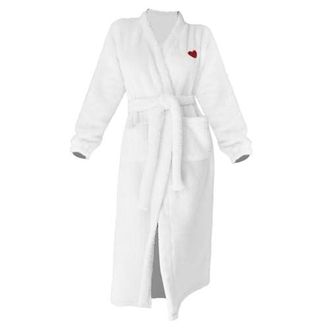 Generic Peignoir en polaire en forme de nounours de luxe pour femmes Long cardigan Robe en flanelle thermique pour dames Robe de chambre &agrave; manches longues uni