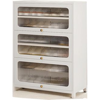 Generic Vollstahl-Schuhschrank für den Eingangsbereich, 4-stufiges Regal mit Lüftungslöchern & erhöhtem Boden, Robuster Metallorganizer für Flur, Wohnzimmer, 