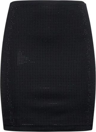 Silvian Heach Femme, Jupes, Noir, Taille: 42 FR Jupe avec d&eacute;tails d&eacute;coratifs sur lensemble