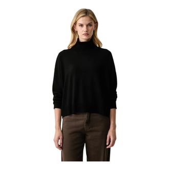 Patrizia Pepe Pull &agrave; col roul&eacute; - Femme - Pulls - Noir - Taille: 40 FR