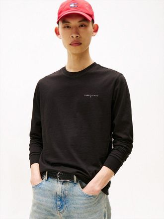 Tommy Jeans Langarmshirt TJM SLIM CHEST LINEAR LS TEE EXT Mit Rundhalsausschnitt