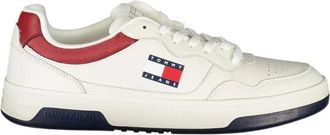 Tommy Hilfiger Homme, Chaussures, Blanc, Taille: 44 EU Baskets homme en cuir blanc