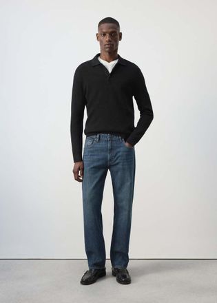 Mango Jean Moby relaxed fit bleu fonc&eacute; - Homme - 38 - MANGO MAN
