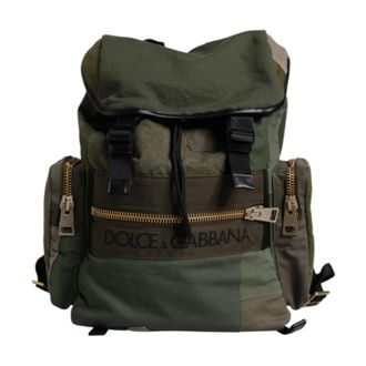 Dolce & Gabbana Patchwork Rucksack mit mehreren F&auml;chern - - Bags - Herren - Gr&uuml;n - ONE SIZE