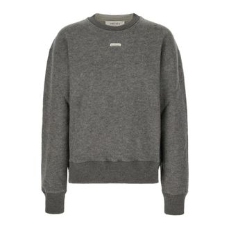 Alexander McQueen Logo Plaque Sweater - - Sweatshirts & Hoodies - Herren - Grau - M