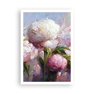 Arttor Poster ohne Rahmen Deko 70x100cm Blumen Pfingstrosen Klassizismus Wandposter Art Prints Wanddeko Bild Wand Kunstdruck Wandbilder Dekoration Wohnzimmer