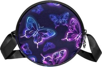 Generic Sac &agrave; bandouli&egrave;re rond pour femme, petit sac &agrave; bandouli&egrave;re avec fermeture &eacute;clair, bretelles r&eacute;glables, style d&eacute;contract&eacute;, pour femmes et filles