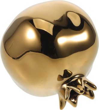 Pretyzoom Granatapfelf&ouml;rmige Vase Aus Keramik Goldene Oberfl&auml;che Dekovase F&uuml;r Blumenarrangements Trockenblumenhalter Tischdekoration F&uuml;r Wohnzimmer Und Essberei