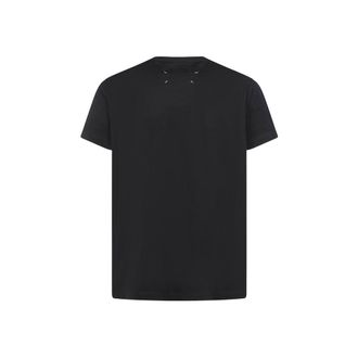 Maison Margiela Mens Black Cotton T-Shirt