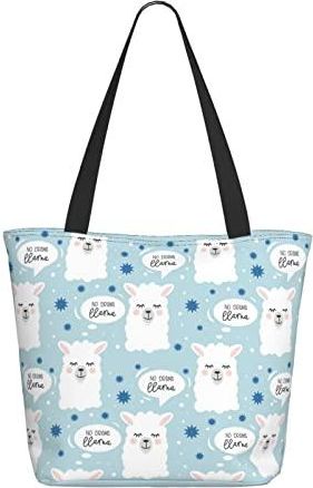 AOOEDM Sac &agrave; provisions pour femme motif animal-alpaga 33 x 27,9 x 17,8 cm. Le cadeau parfait pour la Saint-Valentin. Cest de la Saint-Valentin pour maman, f