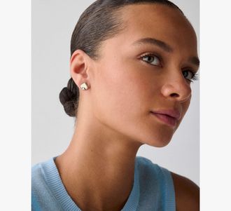 Kate Spade New York Kate Spade Everyday Spade Ohrstecker Aus Emaille f&uuml;r Frauen in Birnenwald/Silber | Metall